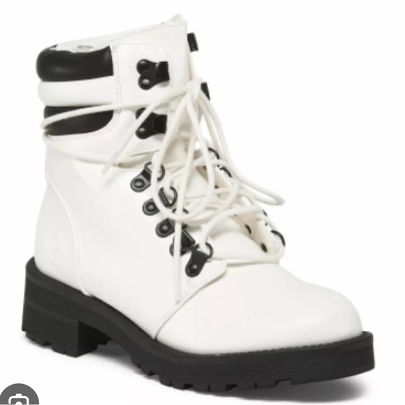MIA | Shoes | Mia Indigo White Combat Boot | Poshmark